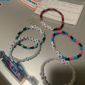 F1 Driver Name & Number Bracelet - Etsy