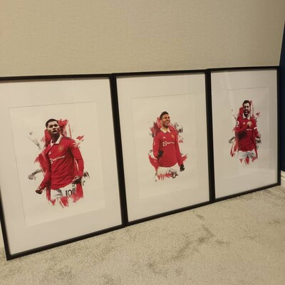 Rasmus Hojlund 2023/2024 Home Kit Poster Print - Etsy