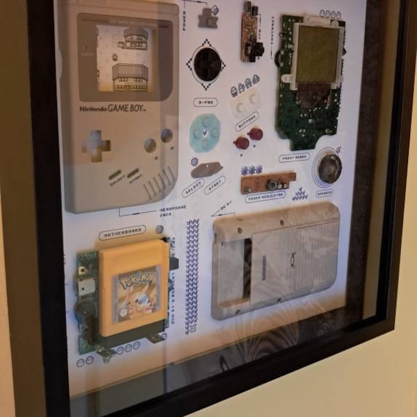 Miniboy - Framed Super Mario Themed Classic Gameboy Disassembly Art ...
