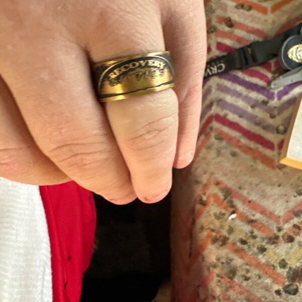 AA Ring, Sobriety, AA Anniversary, Alcoholics Anonymous, Coin Ring, AA ...