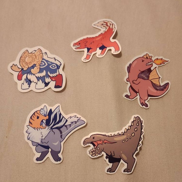 Monster Hunter Chibi Stickers - Etsy