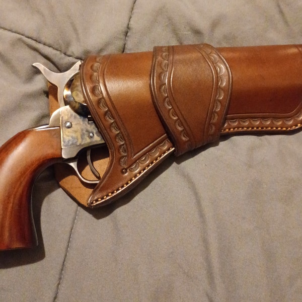 Western Cowboy Single Action Leather Holster El Dorado Style - Etsy