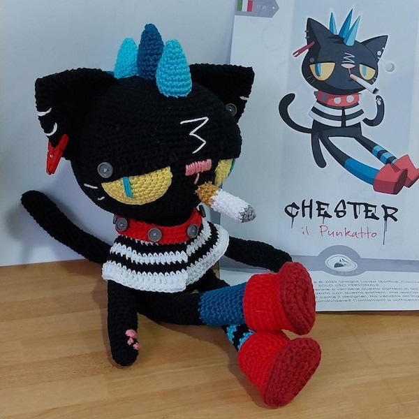 Chester_the Punkat_crochet Pattern - Etsy