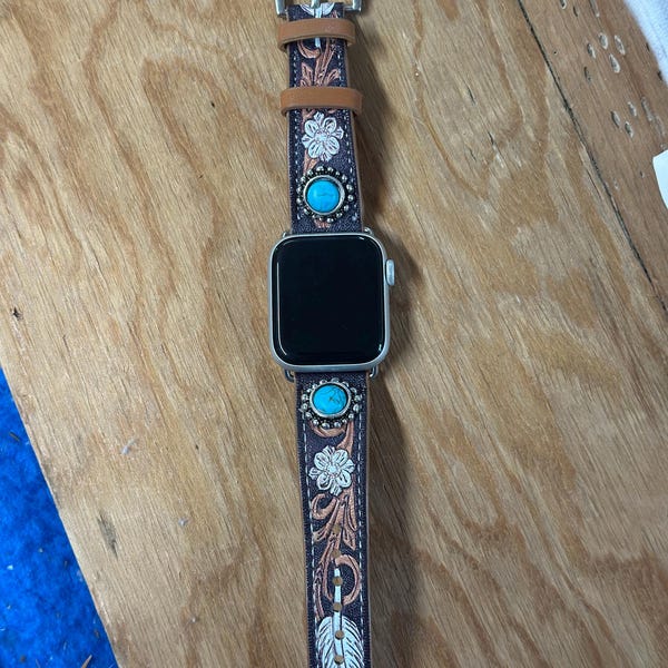 Apple Watch Western Bands With Stone 42/44/45mm - Etsy