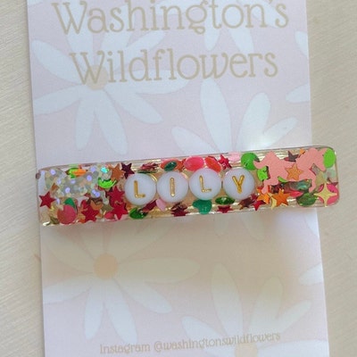 Custom Resin Hair Clip - Etsy