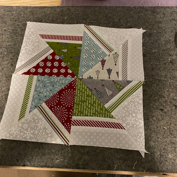 Spinning Pinwheel Foundation Paper Piecing Pattern, Multiple Sizes ...