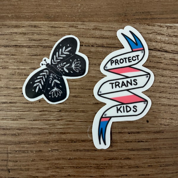 Protect Trans Kids Die Cut Vinyl Sticker, 100% of Profits Donated ...