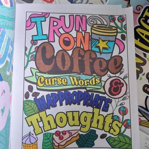 Her Naughty Mind Swear Word Coloring Book With Dirty Quotes Bad Word ...