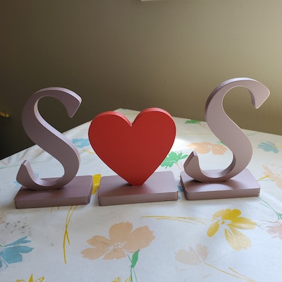 Bride and Groom Letters Initials for Wedding Table Decor - Etsy