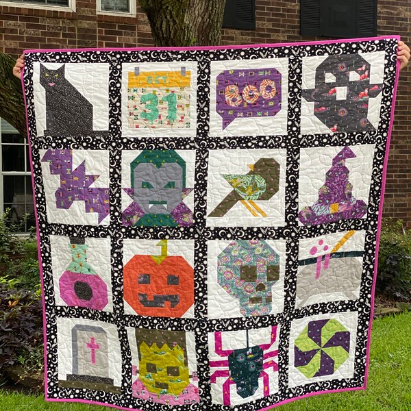PDF Halloween Quilt Pattern - Dracula Quilt Pattern - Etsy
