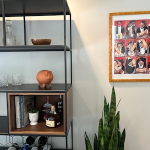 Boho Picture Frame, Modern Picture Frame, Red Picture Frame, Red Frame ...