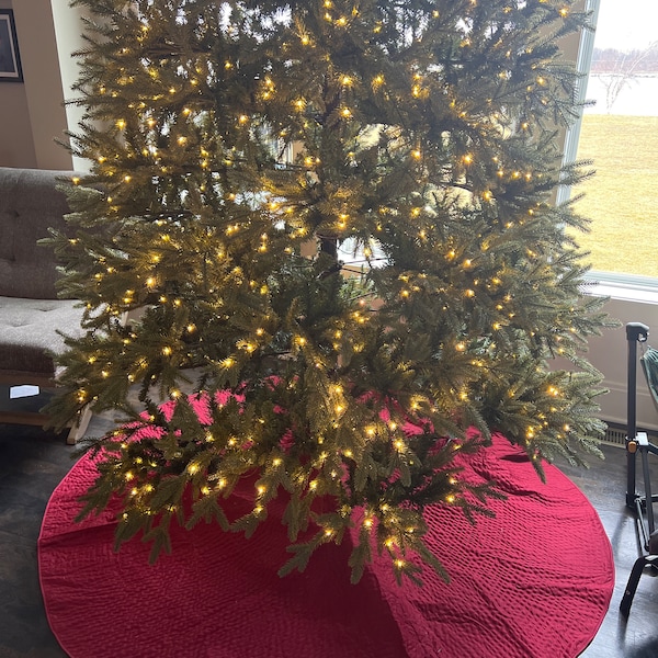 32" to 114" Inches Diameter Christmas Tree Skirt for Xmas Tree Holiday ...