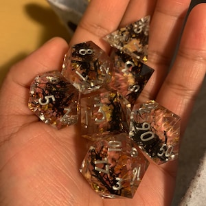 Pink Bead Dnd Dice Set Polyhedral Dice D&D Dice Dungeons | Etsy