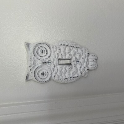 Shabby Chic, Owl Light Switch Cover, Farmhouse, Bird Decor, Single ...