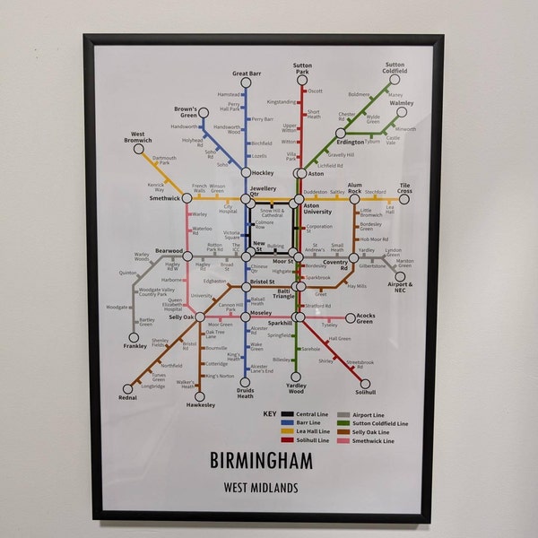 Leeds West Yorkshire Underground Style Transport Street Map Print ...