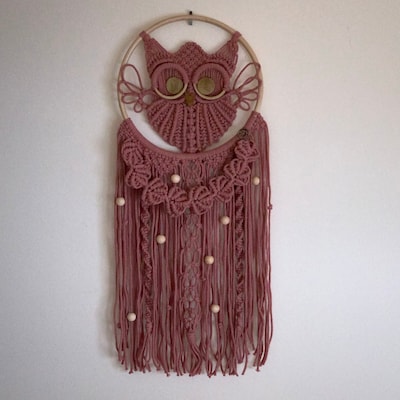 TUTORIAL PDF for Macrame Owl Step by Step Guide Cute Wall Hanging ...