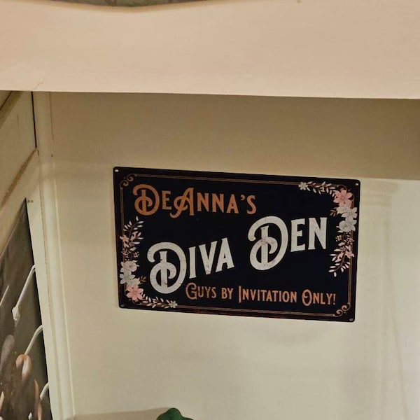 Personalized Diva Den Sign, Diva, Gift for Her, Mothers Day Gift, Gift ...