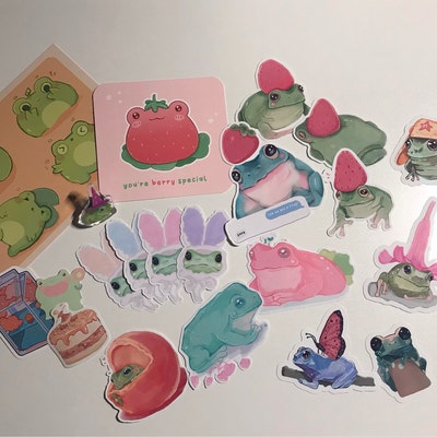 Frog Stickers Frog Buddies Sticker Pack Laptop Sticker - Etsy