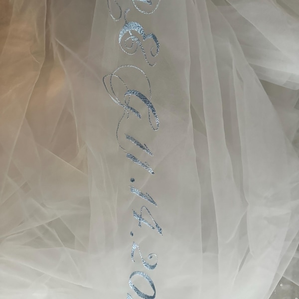 Scallop Cut Veil Flower, Mermaid Tail Bridal Veil, Veil Wedding ...