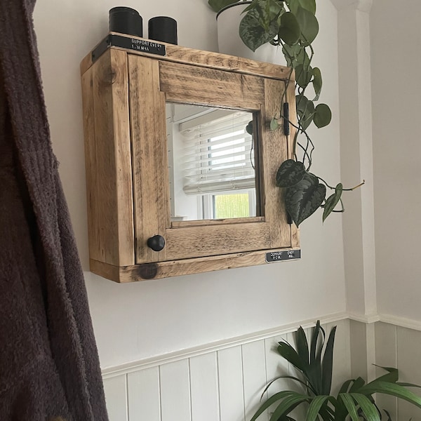 DULWICH Handmade Bathroom Furniture Natural Wood Bathroom Unit Rustic ...