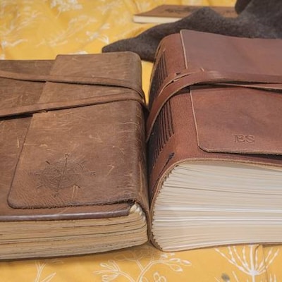 Personalized Leather Music Journal Musicians Stave Notebook / Song ...