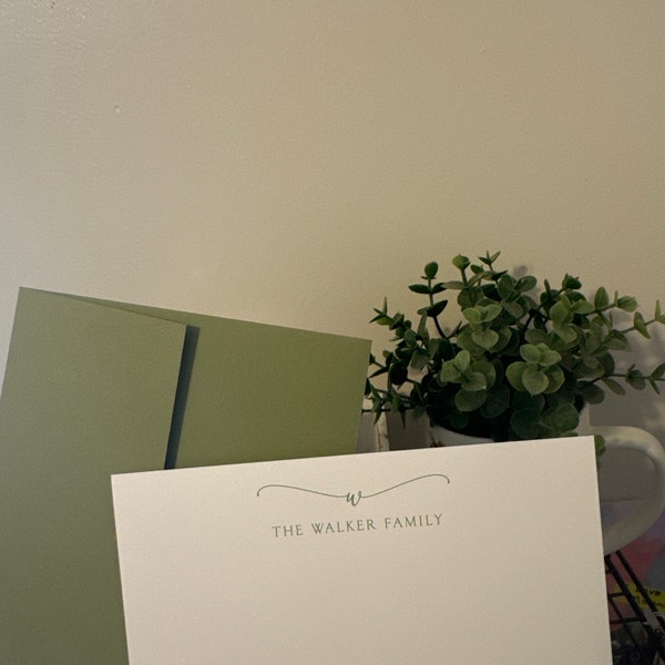 Personalized Note Card Set - EXQUISITE SCRIPT MONOGRAM - Women's ...