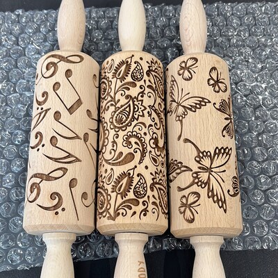 COWS Rolling Pin, Embossing Rolling Pin, Engraved Rolling Pin by Laser ...