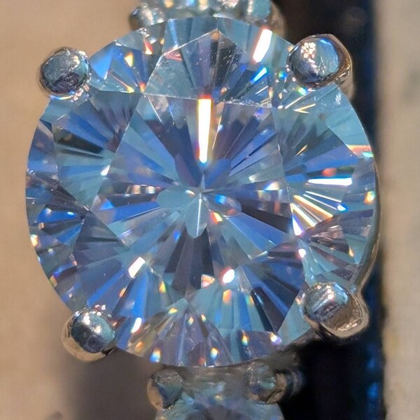 1 Carat Emerald Cut, Imperial Purple Moissanite, in 925 Sterling Silver ...