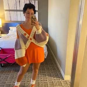 Hooded Dark Chocolate Patchwork Cardigan - Etsy