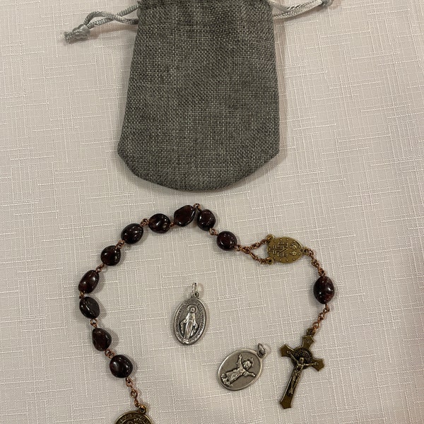 Green Stone Unbreakable Sturdy Wire Wrapped Wire Link Divine Mercy ...