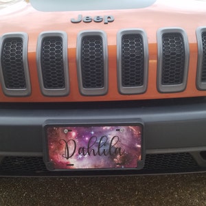 Space Nebula Monogram License Plate License Plate Frame - Etsy