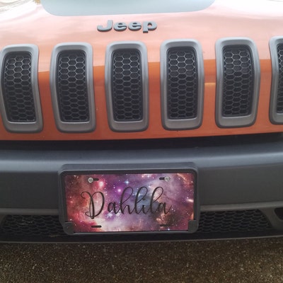 Space Nebula Monogram License Plate License Plate Frame - Etsy