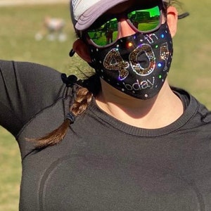 40th Birthday Face Mask, Cute Bling Fashion Mask,it's My Birthday, 40 ...