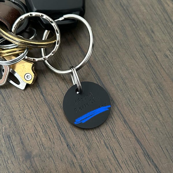 Small Lost and Found Keychain Contact Information Air Tag Key Ring ...