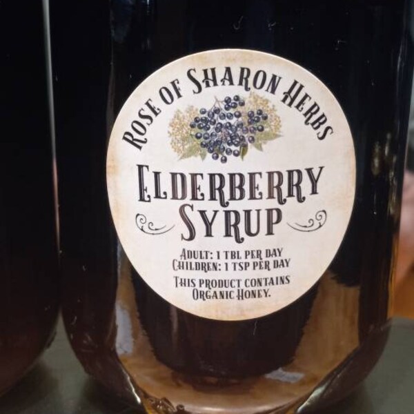 Custom Elderberry and Elderflower Label - Premium Printed Labels With ...