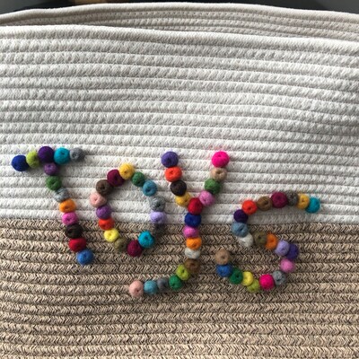 100 1cm Wool Felt Balls, Multicolour Mix Tiny Handmade 100% Wool Felt ...