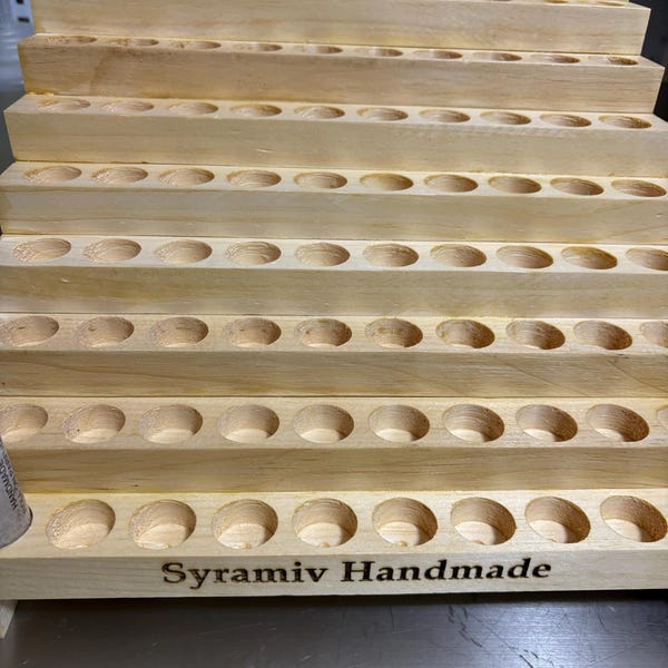 Wooden Display Rack for Essential Oils - 10ml Roll-on Bottle, Holds 100 ...