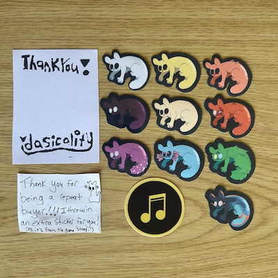 Rain World Slugcat Pairing Stickers - Etsy