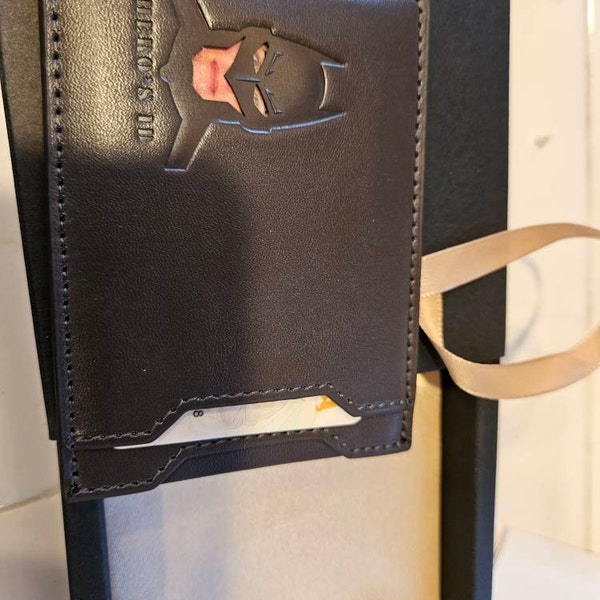 Bat ID Wallet - Leather Wallet With Super Hero Mask - Wallet for Him ...