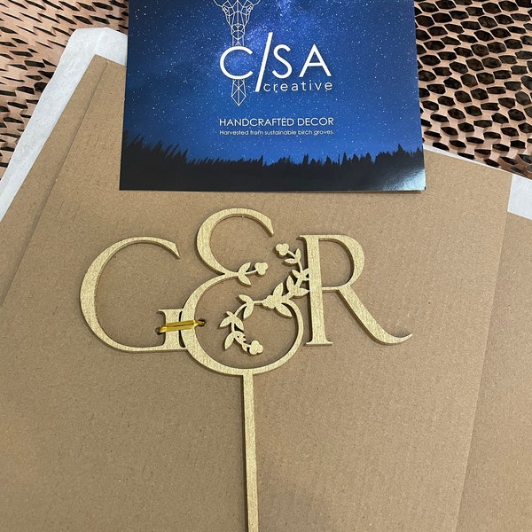 Custom Wood Logo Cake Topper: Rustic Wedding Decor - Etsy