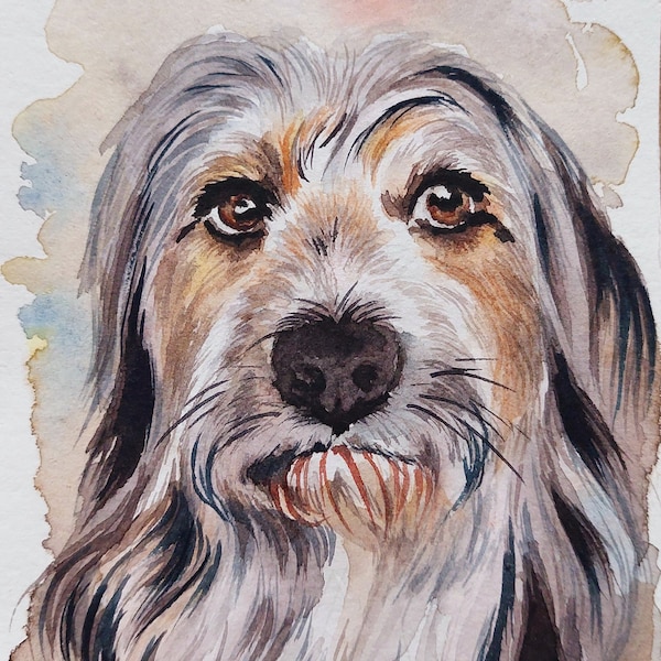 Hand-painted Portrait of a Pet. Pet Portrait Painting. Custom Dog ...