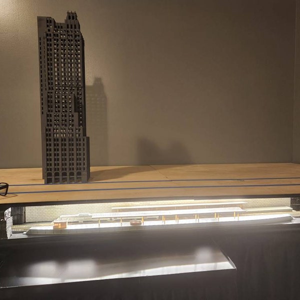 Bush Tower - Z, N & HO Scale Skyscraper - Z Scale 17" Tall - N Scale 24 ...