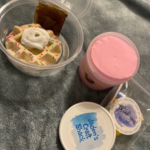 Funfetti Waffle DIY Slime Cake Scented Clay Sprinkles Asmr - Etsy