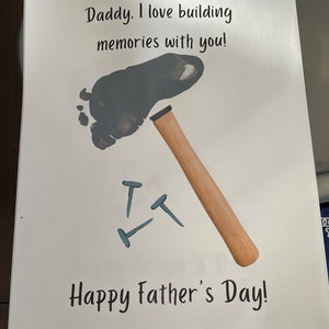 Printable Handprint Art | Daddy, I Love Building Memories With You ...