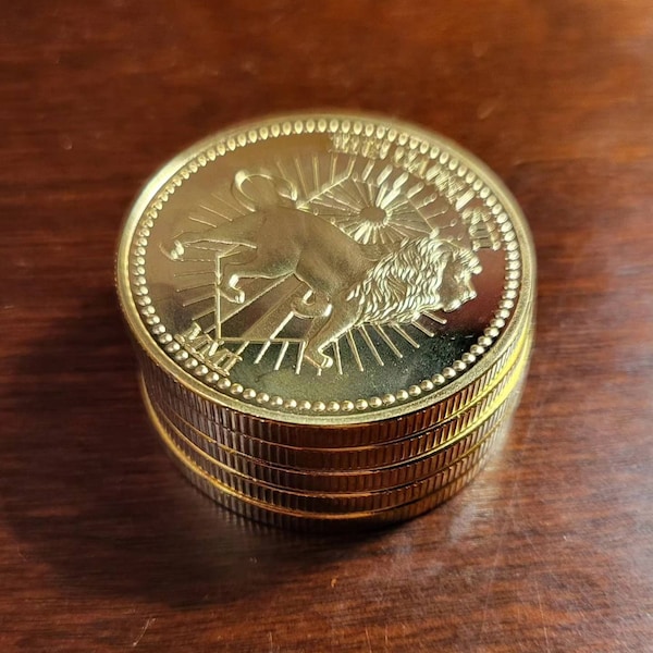 10 Pcs Continental Gold Coin Prop Blood Oath Marker Cosplay Adjudicator ...