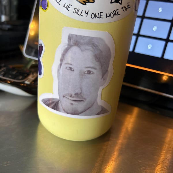 Markiplier Silly Long Face Meme Sticker - Handmade Waterproof Vinyl - Etsy