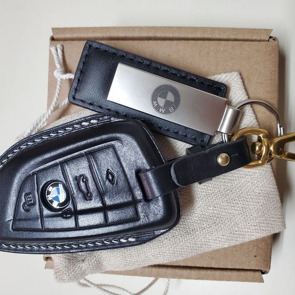 Leather Key Fob for BMW, Car Key Fob Case, Remote Key Case, Leather Car ...