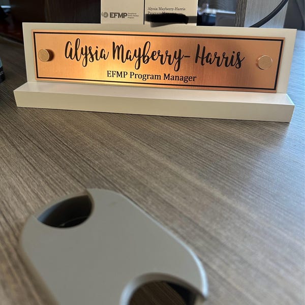 Personalized Rustic Desk Name Plate. Custom Name Sign. Wood and Acrylic ...