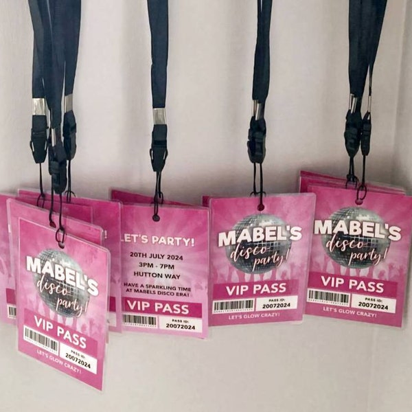 Personalised Glow Party Neon Lights Ticket Style Invitations - Etsy