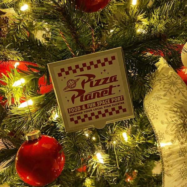 Toy Story Inspired Pizza Planet Pizza Box Ornament - Christmas Tree ...